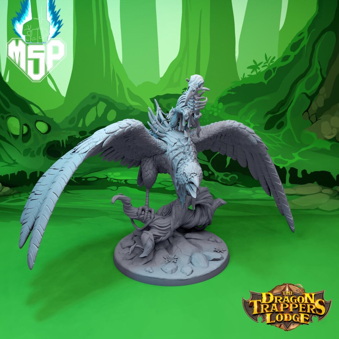 Bonebeak Raven With Necromancer - Bluewood Critterfolk - Dragon ...