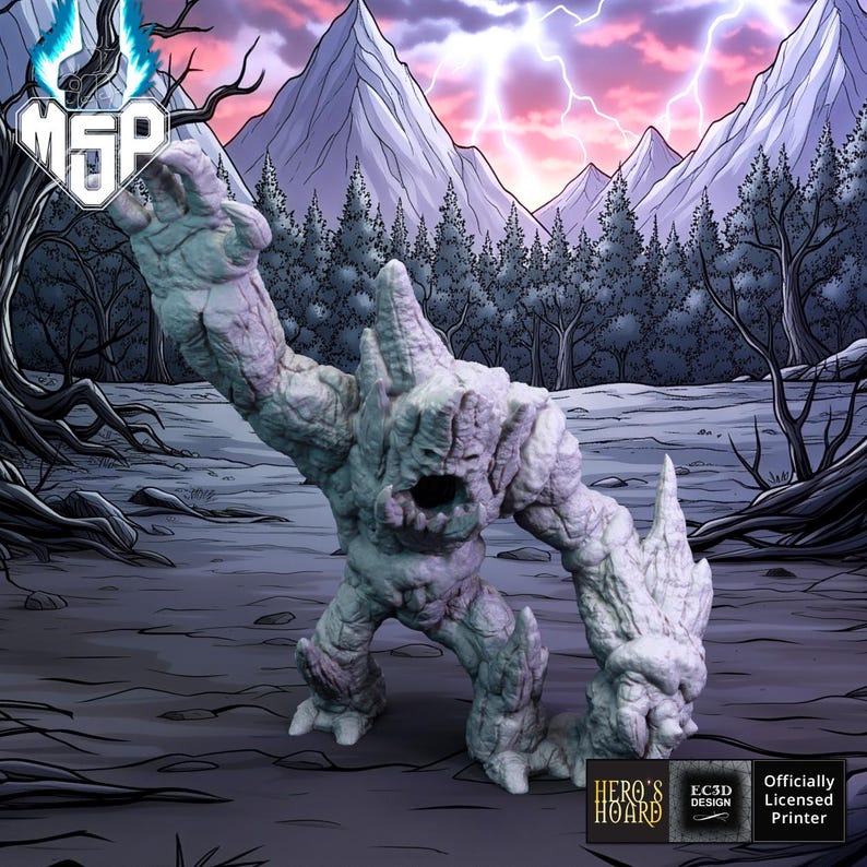 Earth Elemental - Beasts and Baddies - EC3D - 3D Printed Tabletop ...