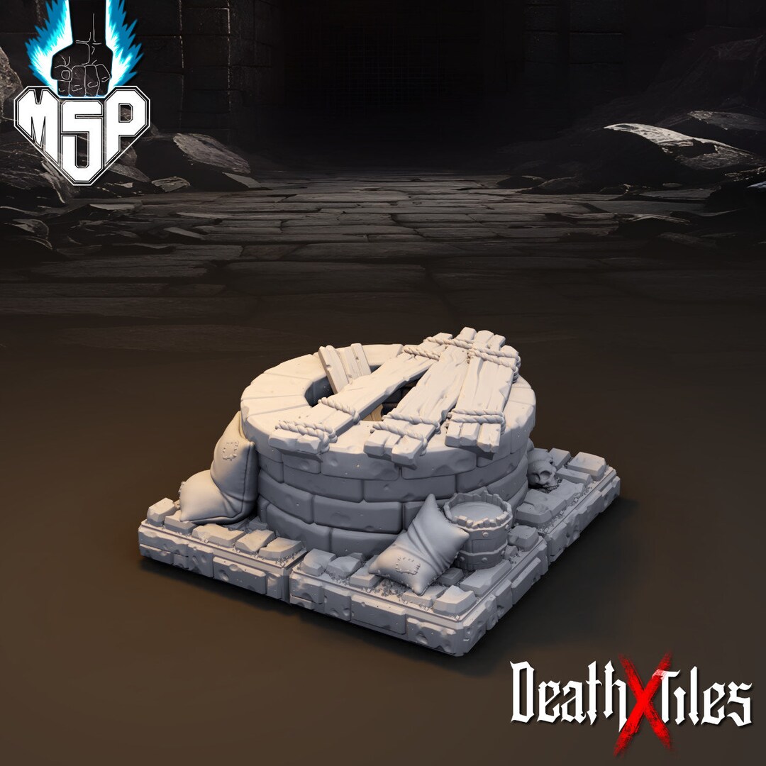 Dungeon Tile Floor With Covered Well - Deathxtiles - 3D Printed ...