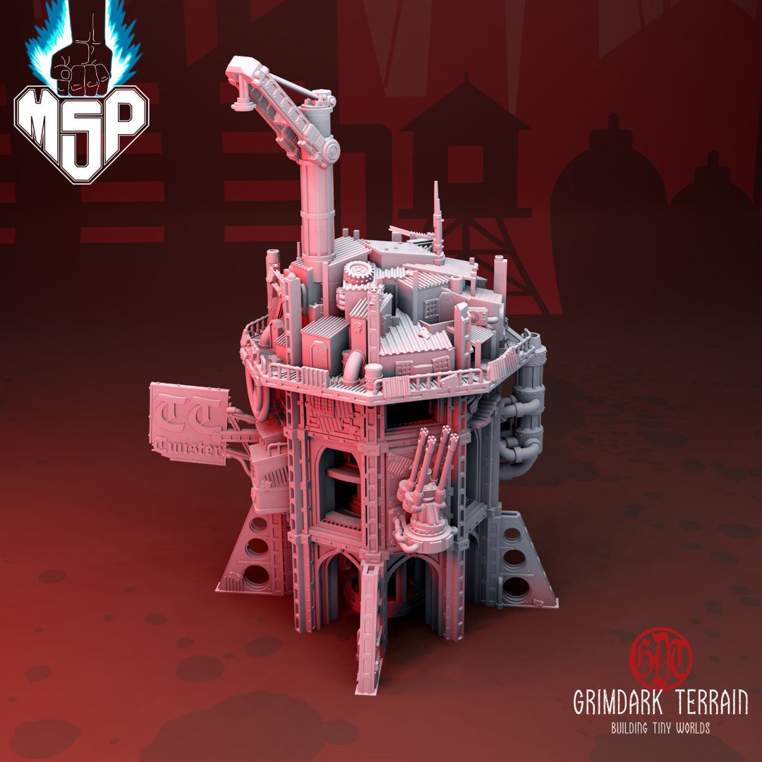 Ash Wastes Building V3 - Grimdark Terrain - 3D Printed Miniature - Sci ...