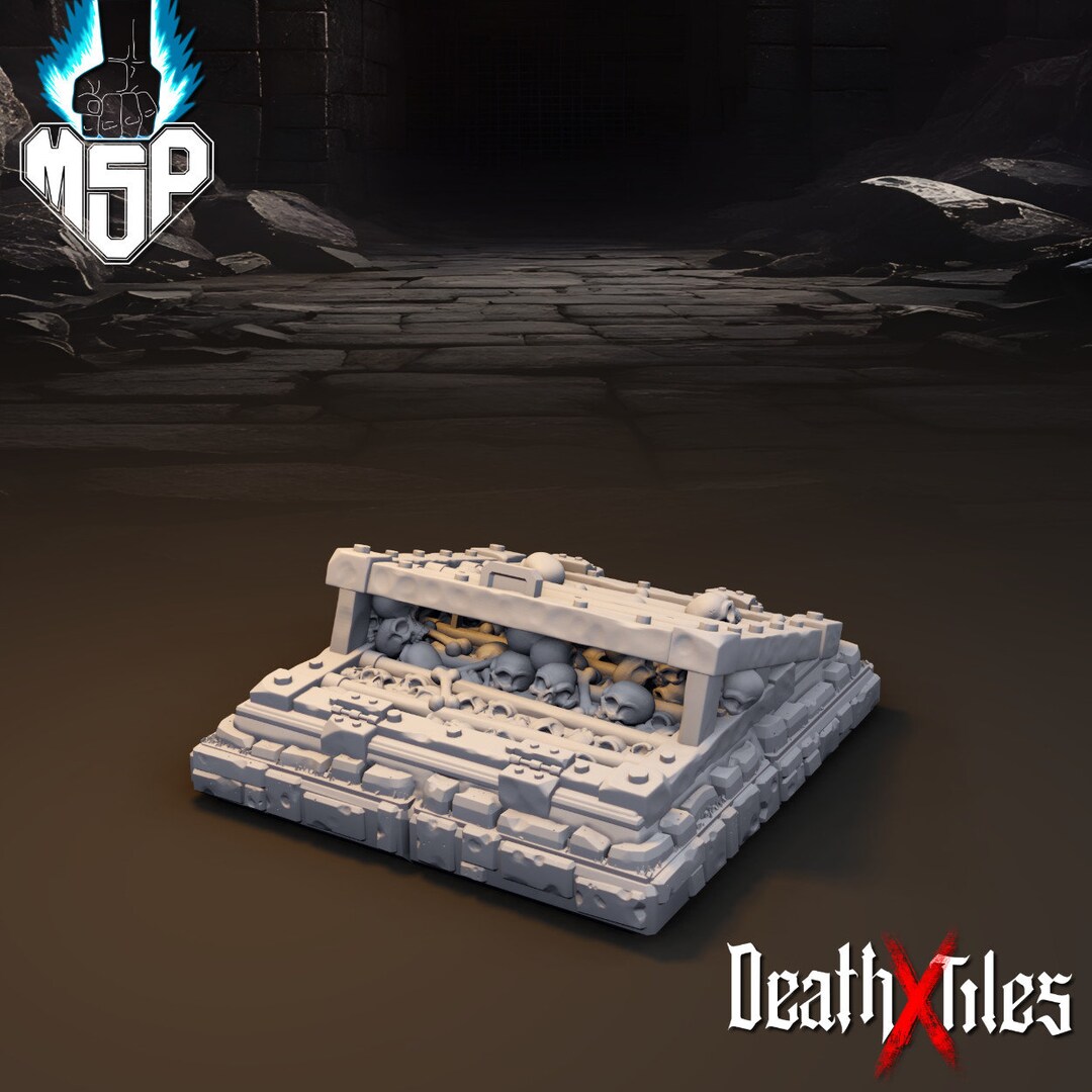 Dungeon Tile Floor Metal Trapdoor - Deathxtiles - 3D Printed Tabletop Terrain - Pen&paper - Dnd ...