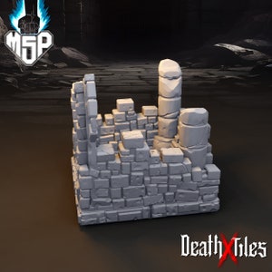 Dungeon Tile Hallway End Colums - Deathxtiles - 3D Printed Tabletop ...