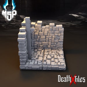 Dungeon Tile Corner With Beam - Deathxtiles - 3D Printed Tabletop ...