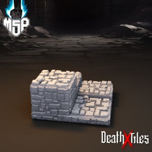Dungeon Tile Stairs B - Deathxtiles - 3D Printed Tabletop Terrain - Pen ...