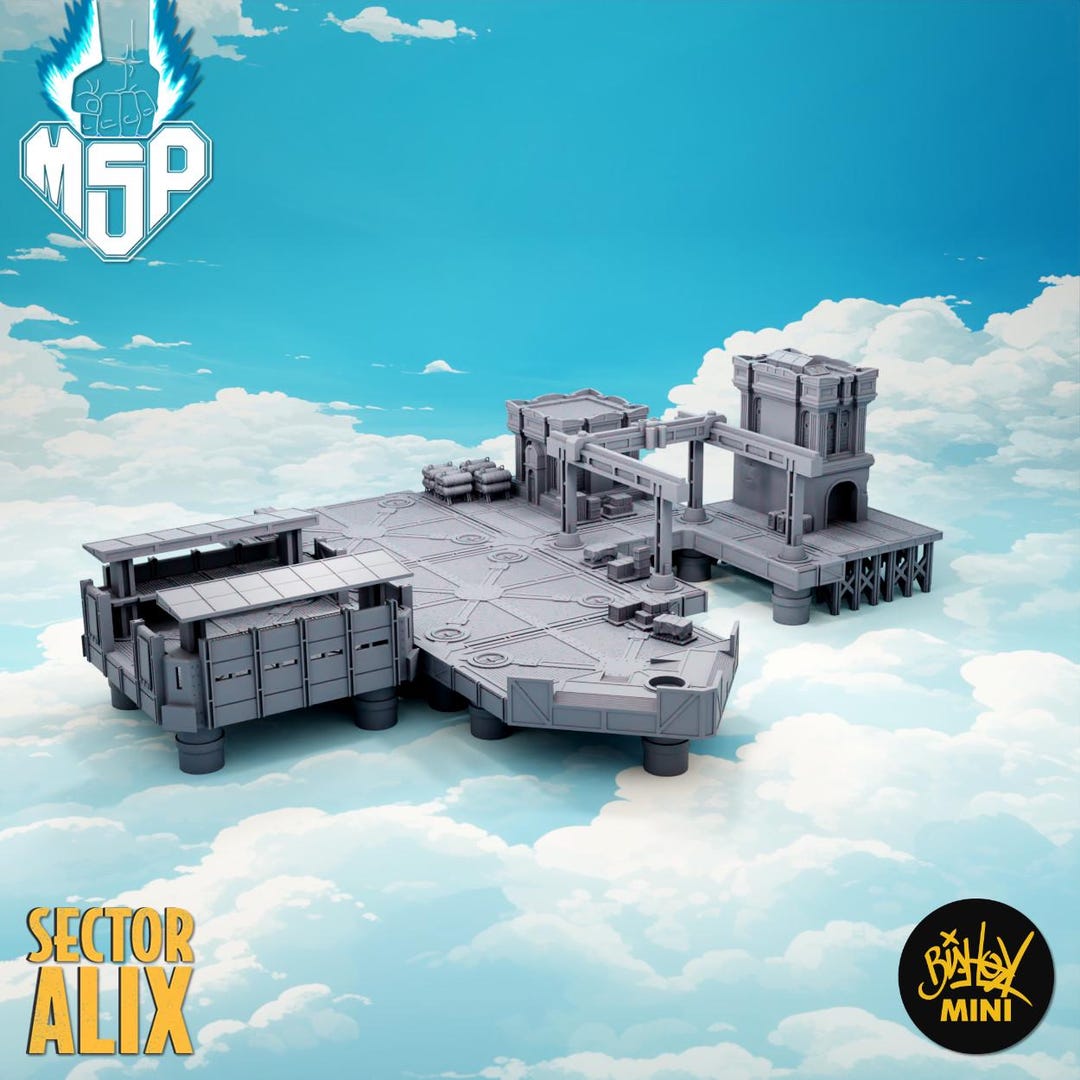 Dock - Sector AL-IX - Bishok Mini - 12mm Scale - 3D Printed Miniature ...