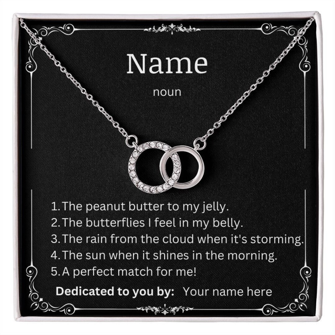 Personalized Name Definition Perfect Match Necklace for Couples, From ...