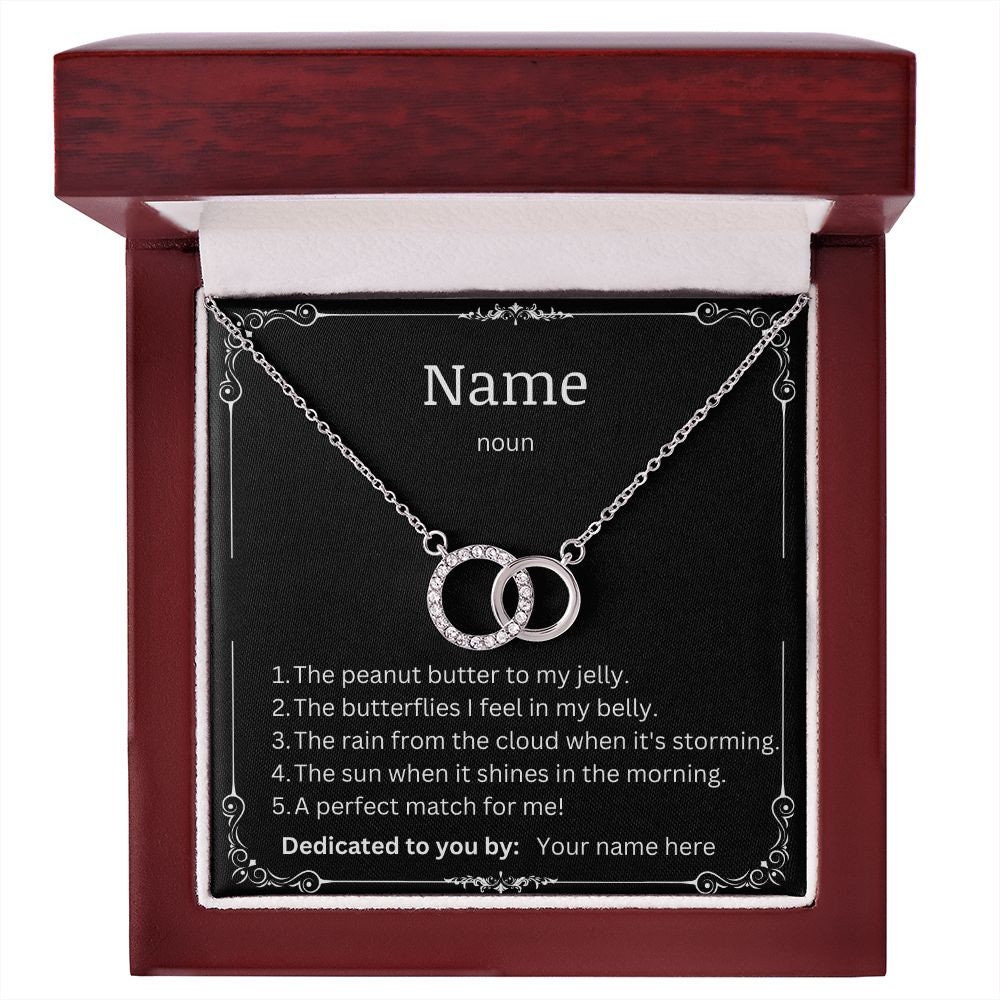 Personalized Name Definition Perfect Match Necklace for Couples, From ...
