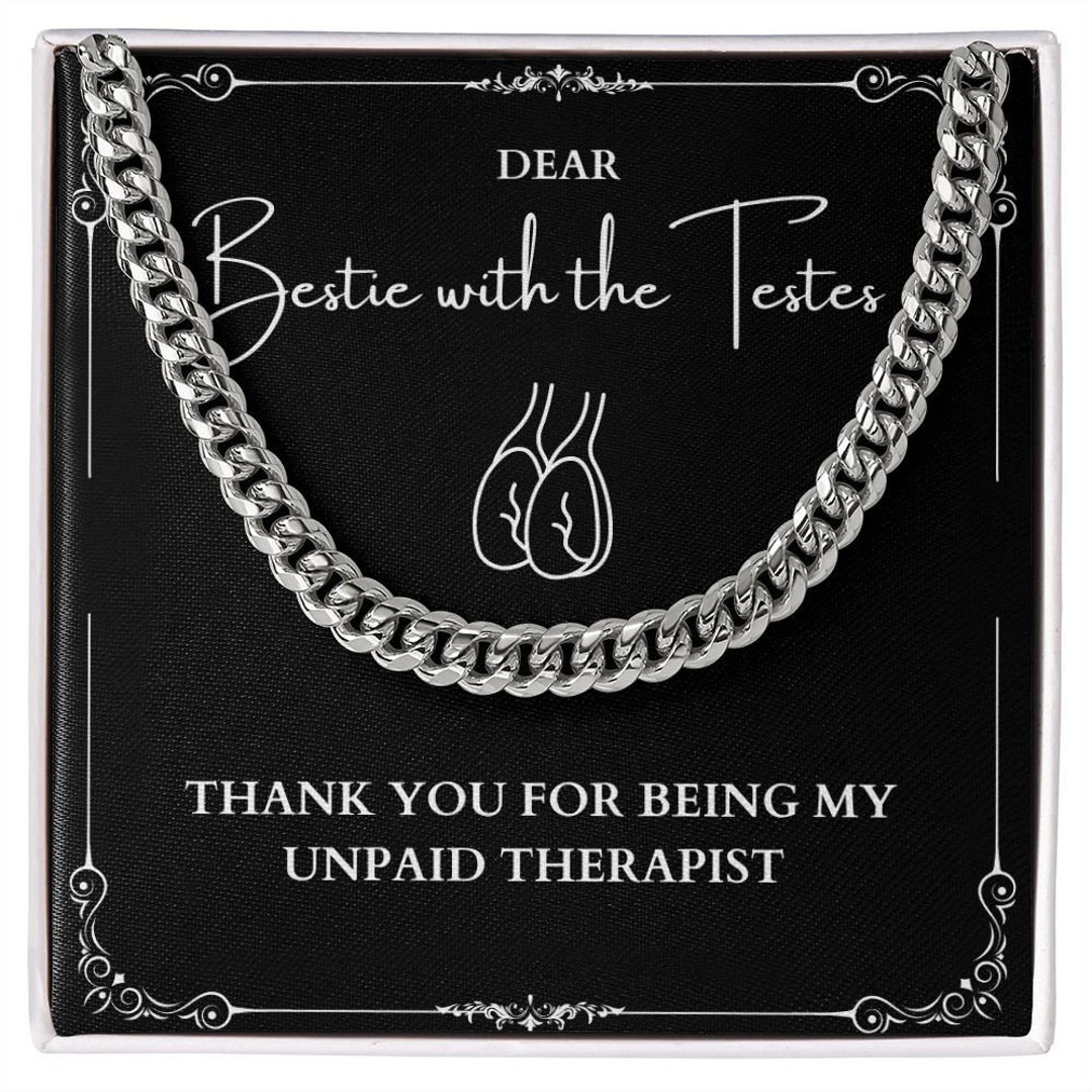 Funny Male Best Friend Cuban Chain Necklace Gift, Birthday Jewelry Gift ...