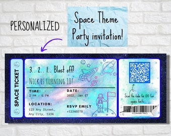 Space Boarding Pass - Etsy