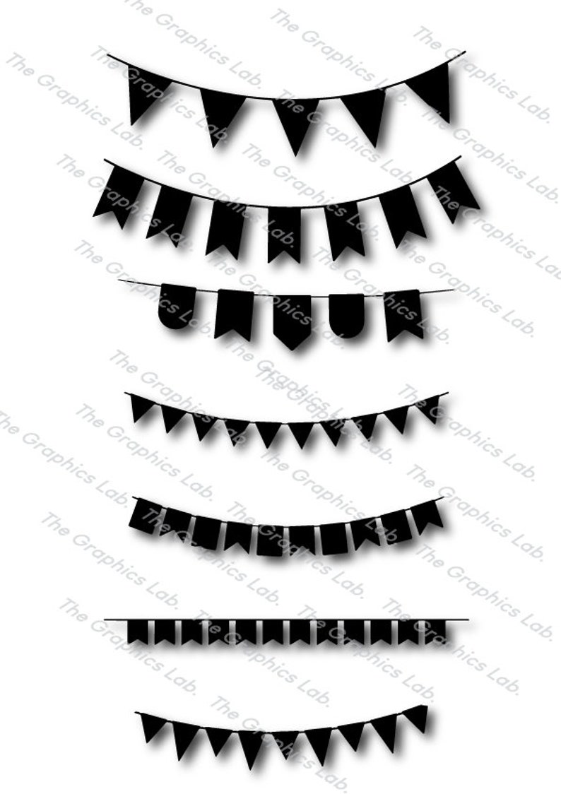 Bunting SVG Bunting Banner SVG Bunting Flags Garland - Etsy