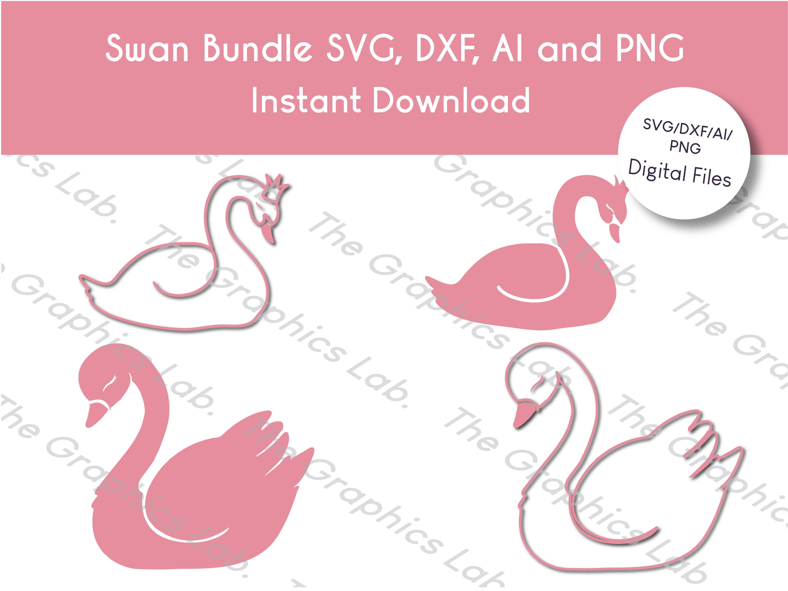 Swan SVG Craft, Nursery SVG, Baby Shower SVG, Swan Cut File, Swan ...