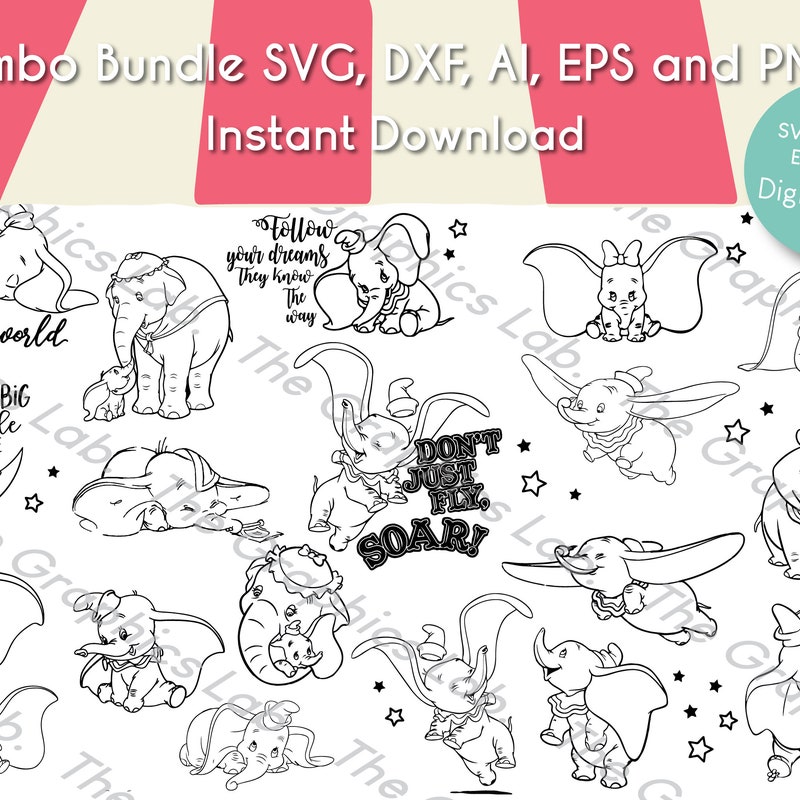 Dumbo Paper Dolls - Etsy