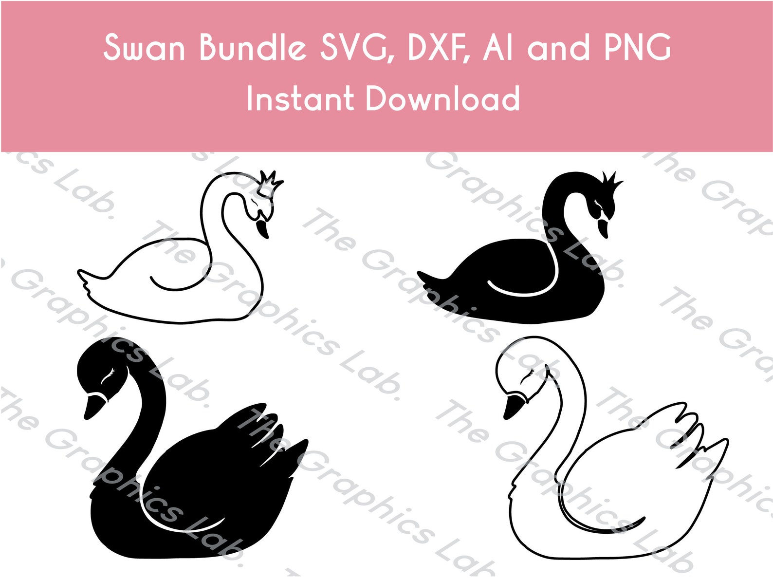 Swan SVG Craft, Nursery SVG, Baby Shower SVG, Swan Cut File, Swan ...