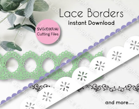 Lace Border SVG Bundle Seamless Pattern / Circut and | Etsy
