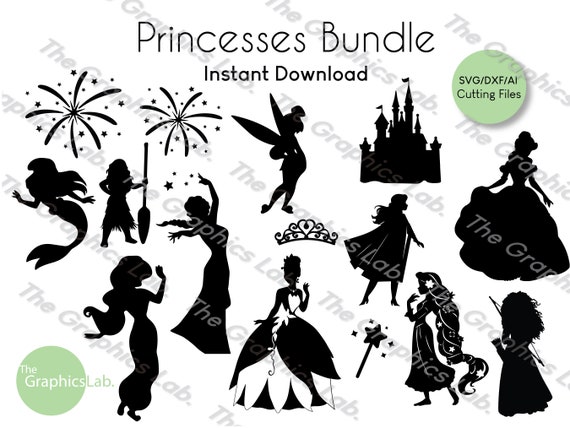 Princess Clipart Bundle / Princess SVG / Princess Vector Cut - Etsy Canada