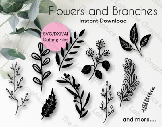Blumen SVG Bundle / Blumen Clipart Blätter SVG Circut | Etsy
