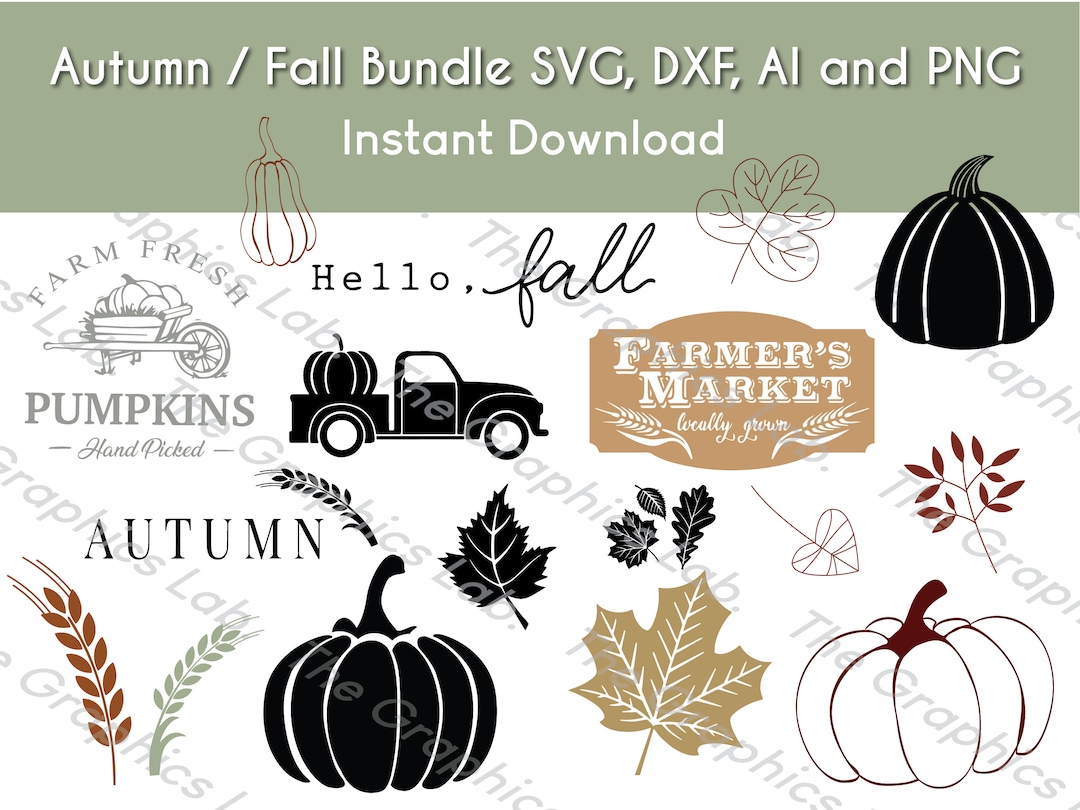 Pumpkin SVG File, Fall SVG File, Autumn SVG File, Farmhouse Svg ...