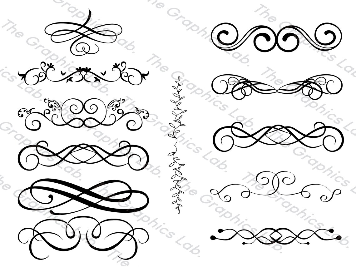 Text / Page Divider SVG Bundle / Divider SVG Bundle, Wedding SVG ...