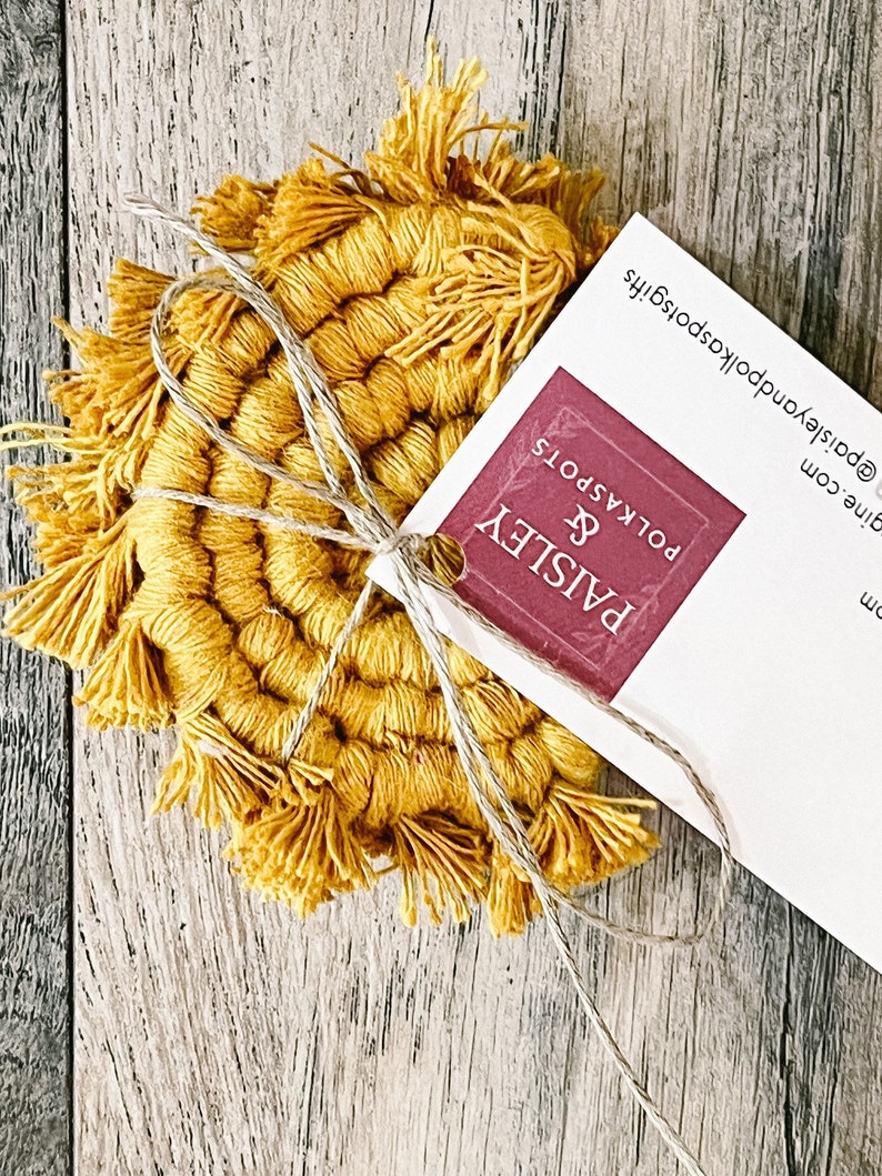 Macrame Car Cup Holder Coaster Boho Cup Coaster Mini Macrame - Etsy