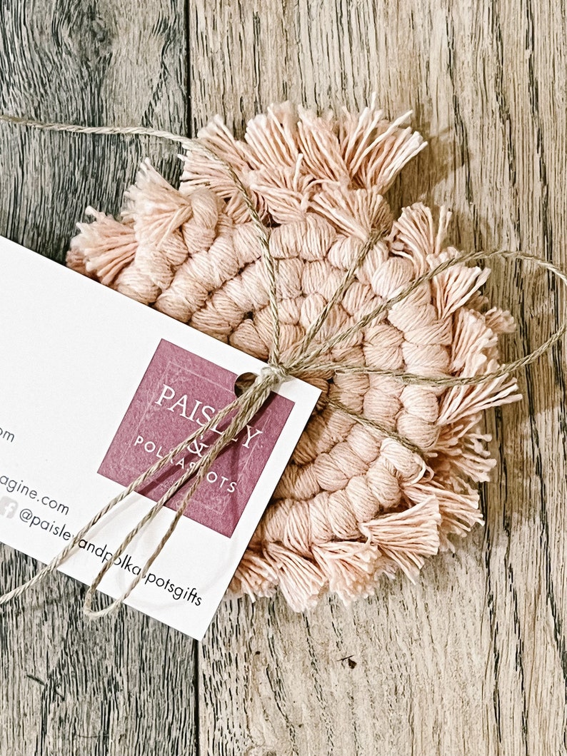 Macrame Car Cup Holder Coaster Boho Cup Coaster Mini Macrame - Etsy