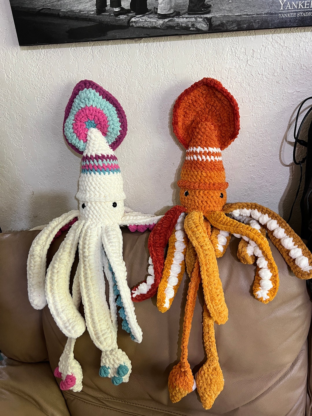 PREORDER Custom Squid Plushie, Squid Stuffed Toy, Emotional Support ...