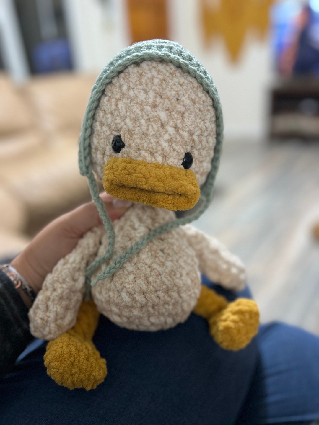 PREORDER for Bubbles the Duck in Blanket Yarn, Custom Duck, Easter Duck ...