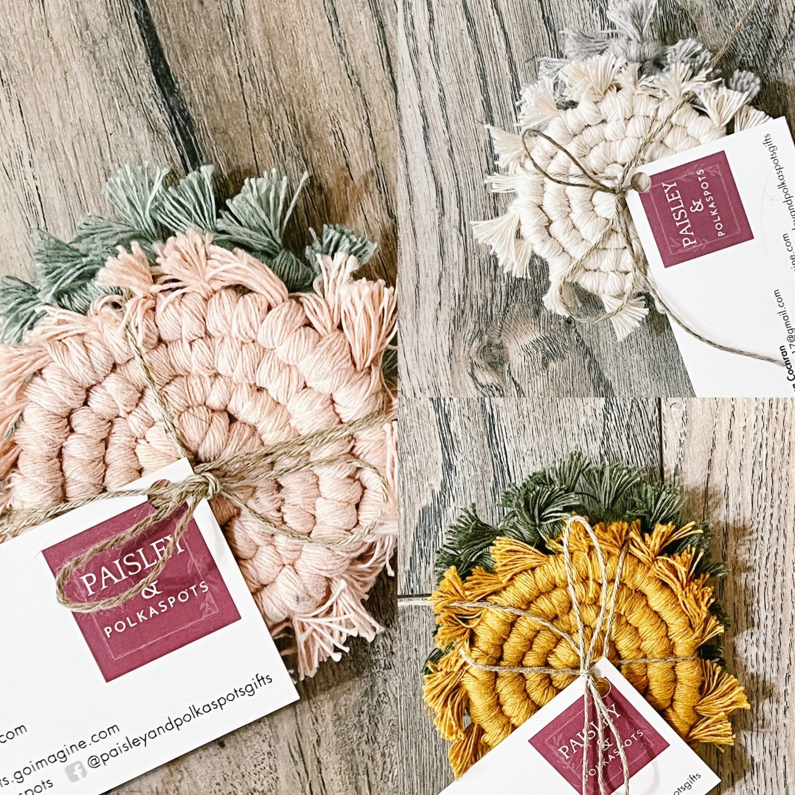 Macrame Car Cup Holder Coaster Boho Cup Coaster Mini Macrame - Etsy