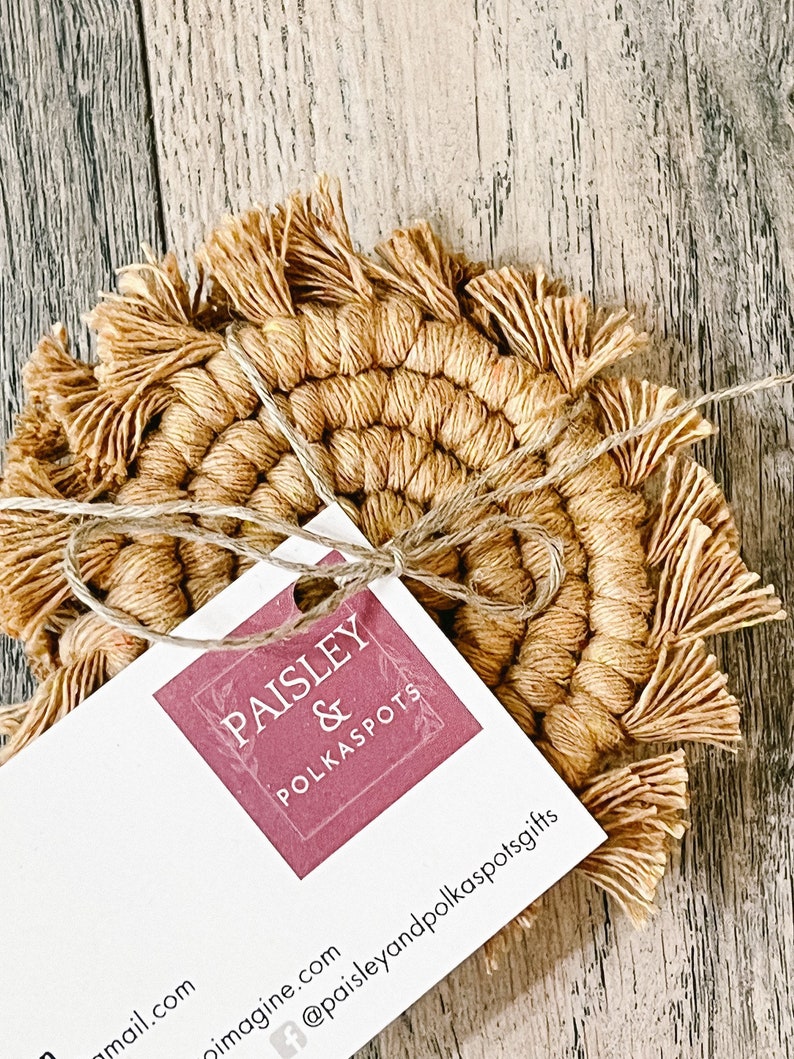 Macrame Car Cup Holder Coaster Boho Cup Coaster Mini Macrame - Etsy