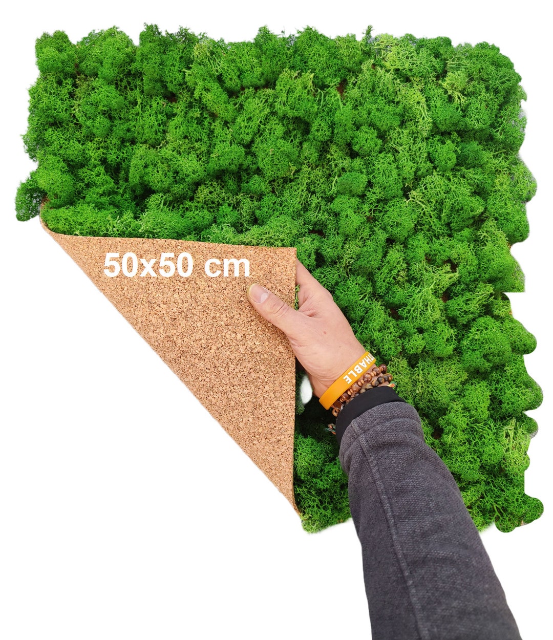 MOSS PANEL, PRESERVED Moss, Reindeer Moss Wall,handmade Moss Panel ...