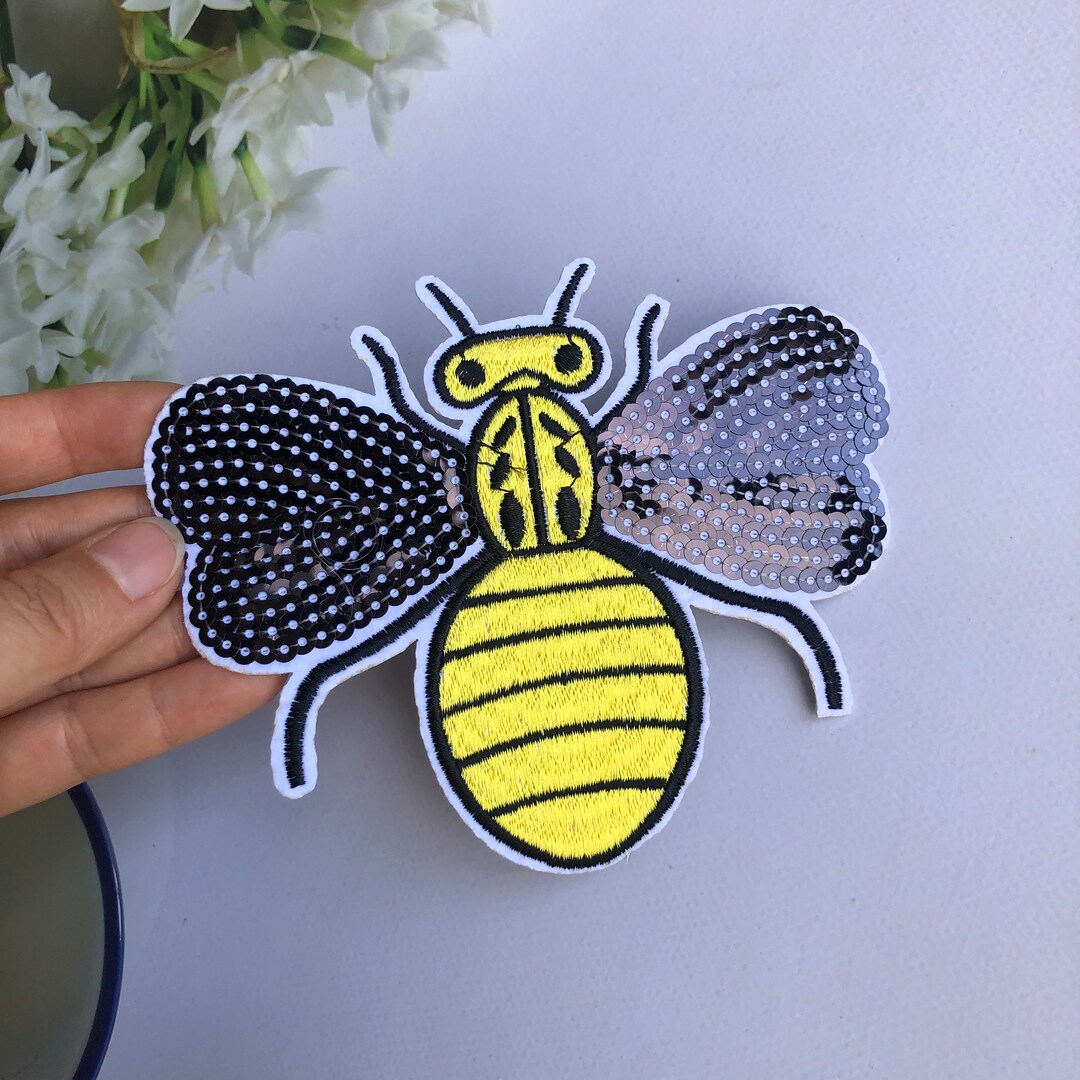 Bee Sequin Patches Bumblebee Patches Insect Patches Bee Decals Ironing ...