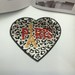 Heart Shaped Letter Sequin Patch, Reversible Heart Patch on Both Sides, Heart Shaped Sewn Decal ...