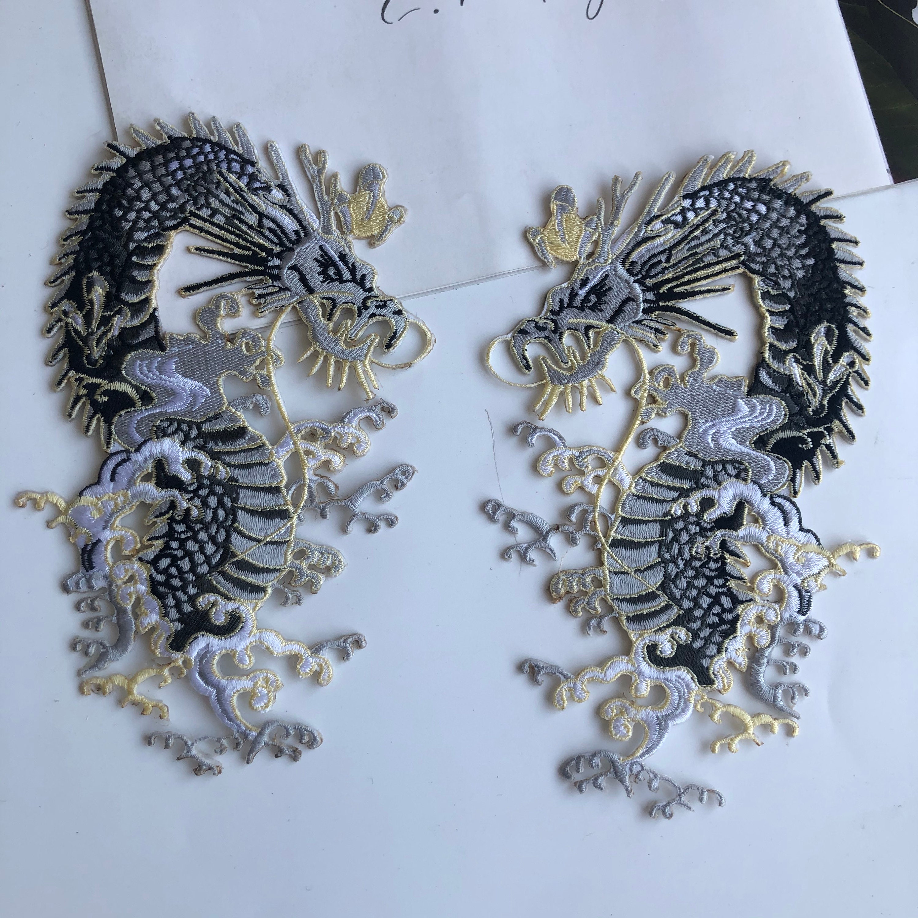 2PC Dragon Embroidery Patch Dragon Embroidery Patch Decal - Etsy