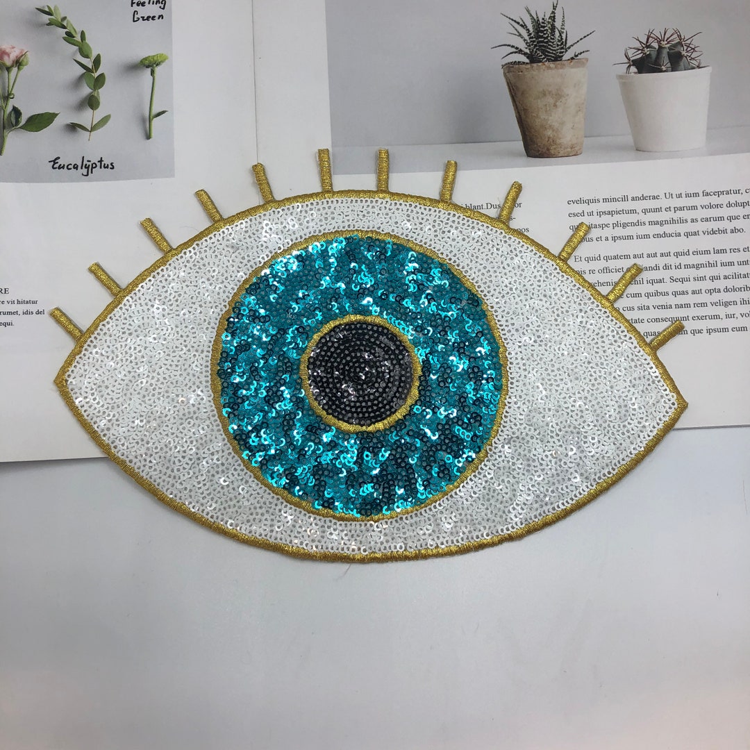 Eye Sequined Iron on Applique Patch,paillette Patch,sequins Eye Patch ...