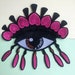 Embroidered Eye Patch, Pink Large Eye Patch, Embroidered Patch, Patch ...