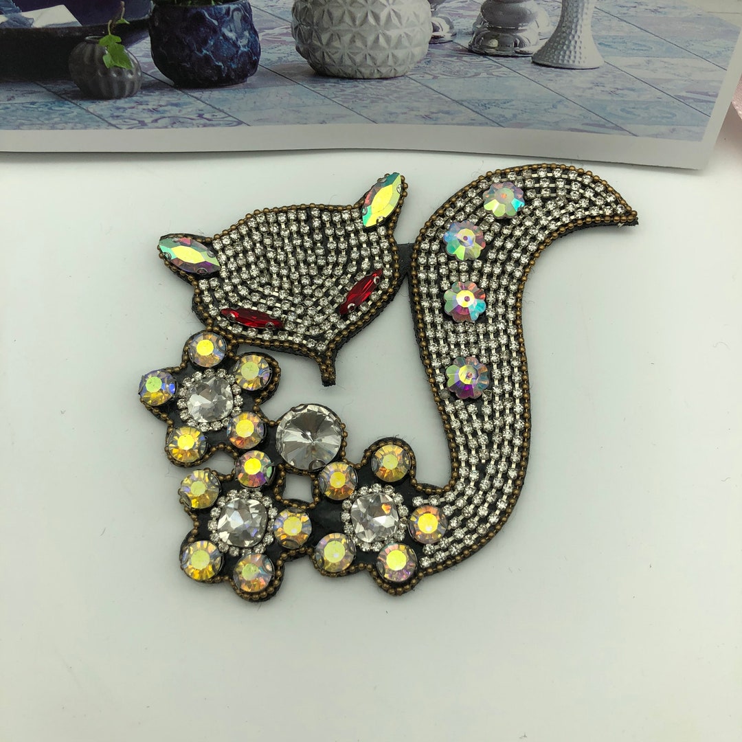Exquisite Fox Stickers, Diamond Handmade Nail Bead Stickers, T-shirts ...