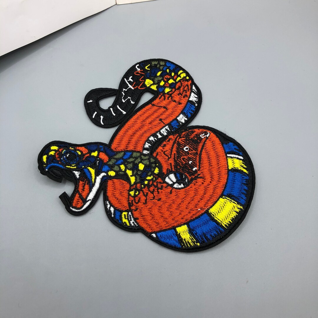 Viper Patch Iron Decal Embroidery Gift DIY Punk Metal Grunge Aesthetics ...