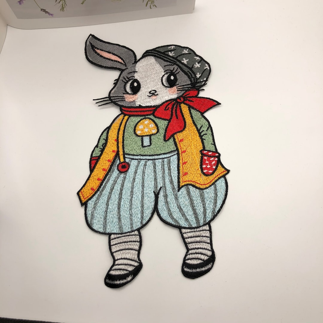 Cartoon Rabbit Clothing Sticking Fashion Embroidery Sticking Tidal ...