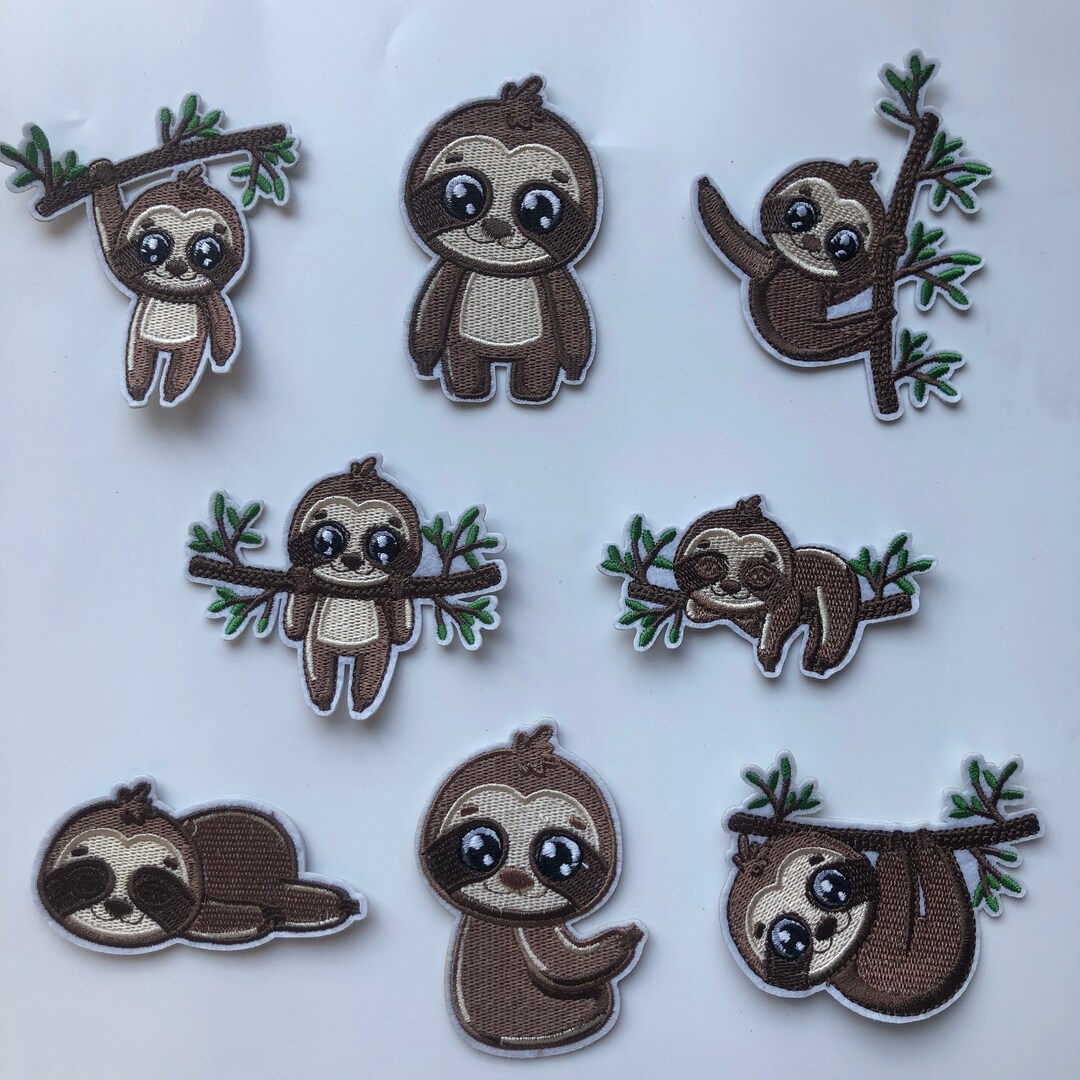 A Set of 8cute Monkey Embroidered Iron, Fun Monkey Patch Jacket T-shirt ...