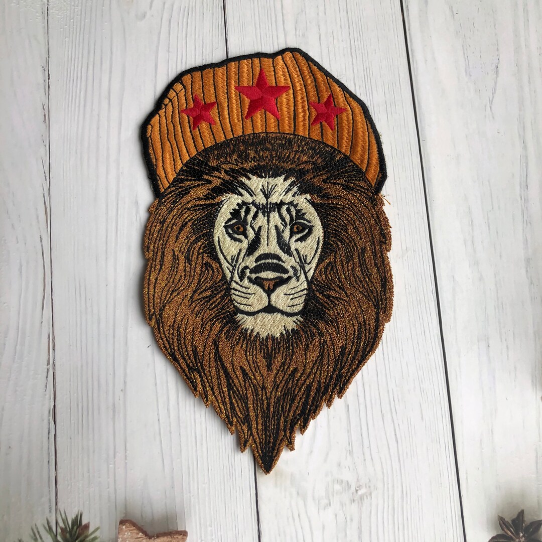 Lion King Patch, Tribal Lion King Patch, Ironing Patch, Embroidery ...