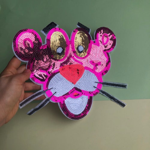 Cartoon Panther Sequined Applique Patchpaillette - Etsy