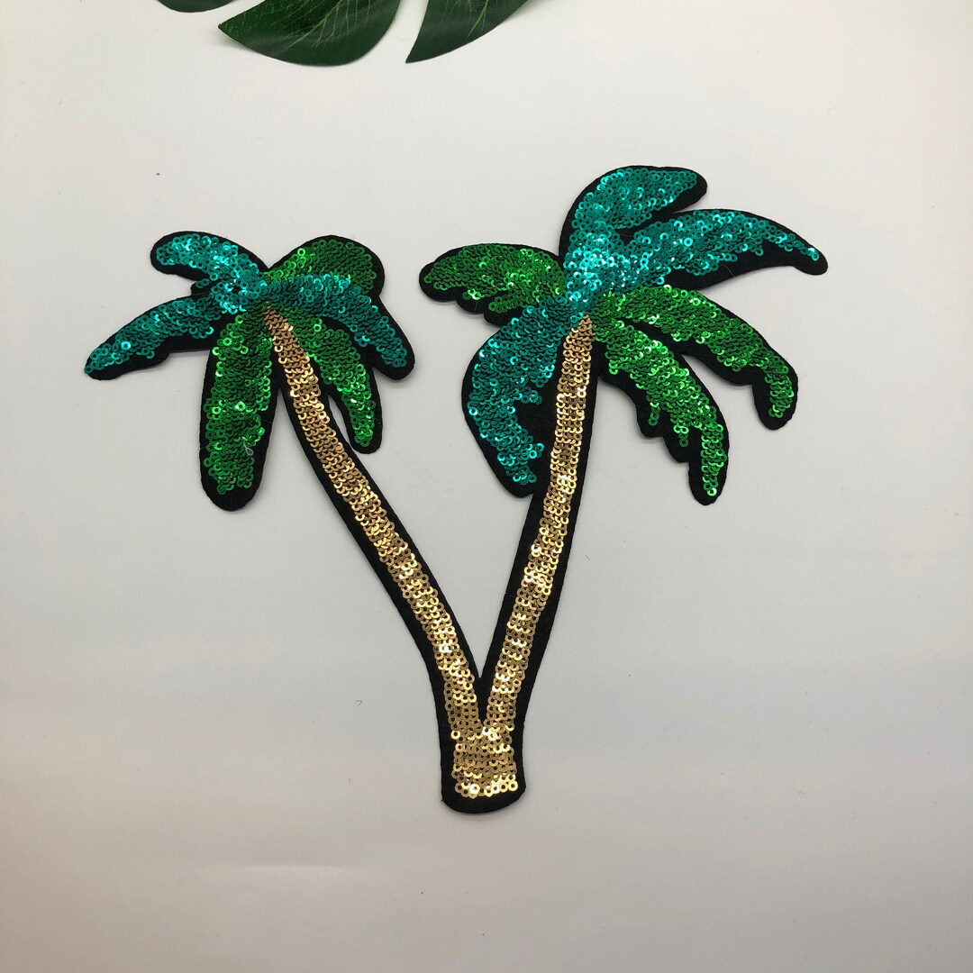 Tropical Coconut Tree Patch Palm Tree Patch Sequin Patch - Etsy
