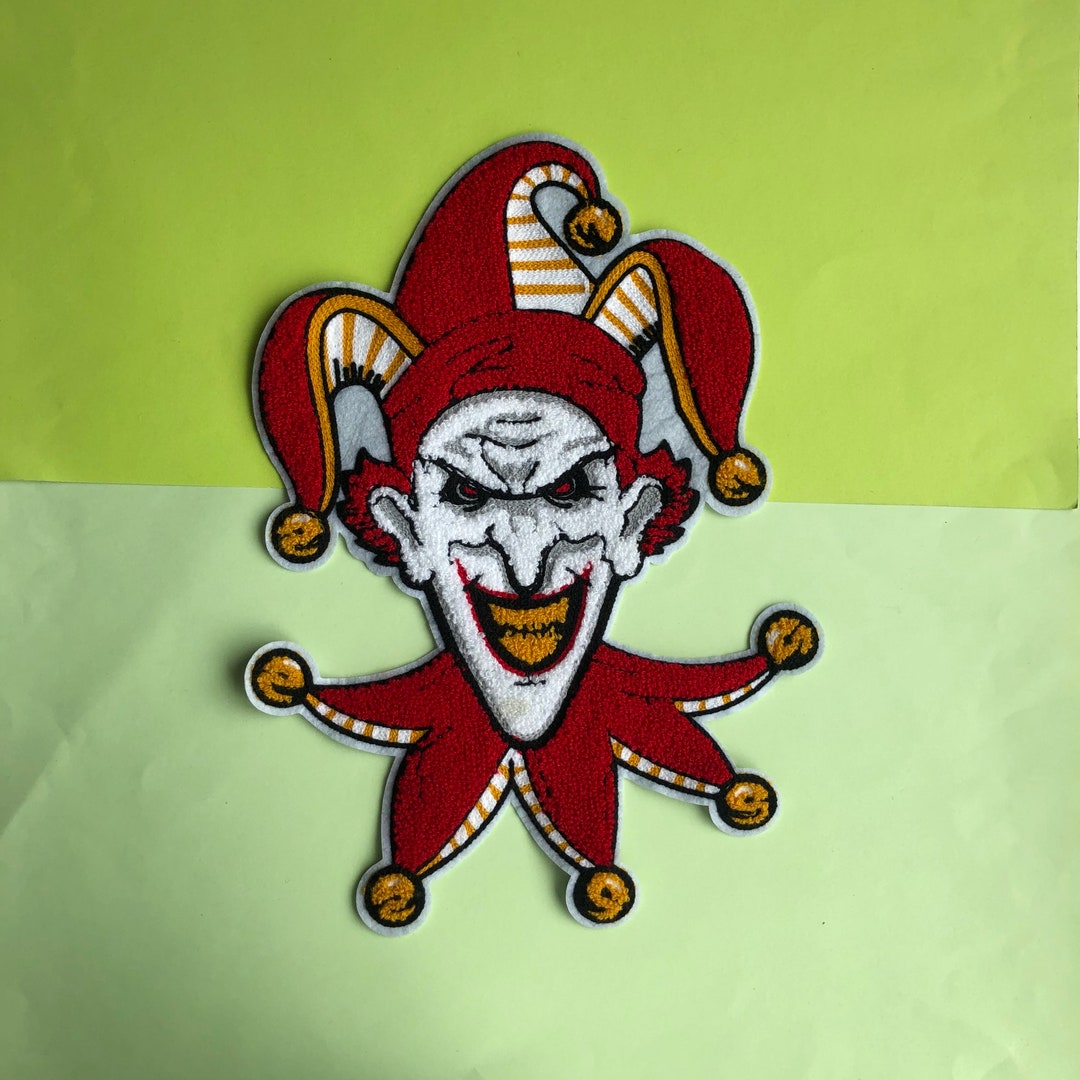 Large Cartoon Clown Towel Embroidered Jacket Clown Sewing Embroidery ...