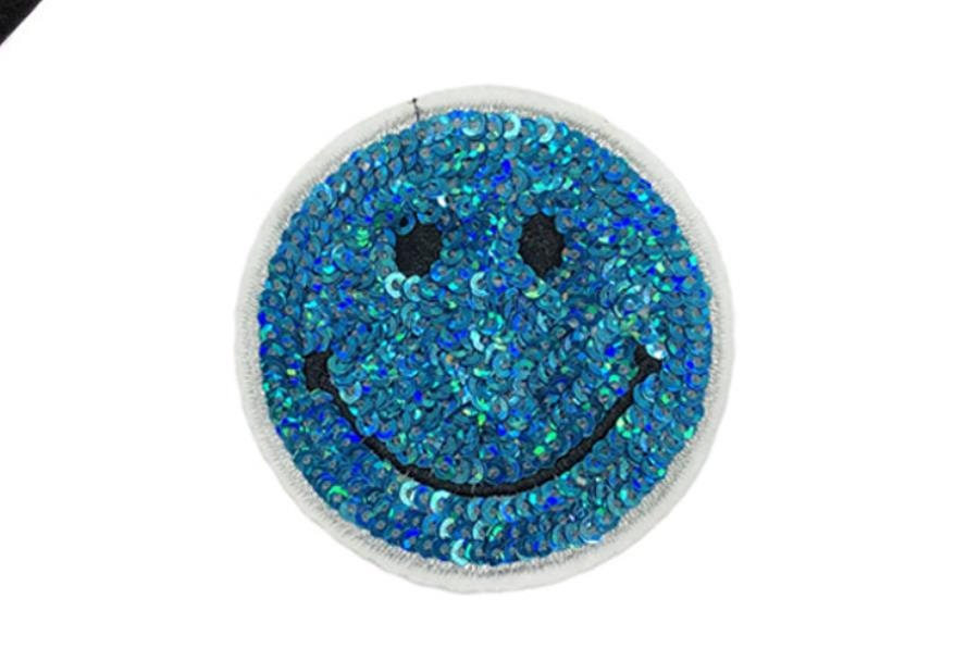 Smile Face Sequins Patch Applique Vintage Embroidered Patch - Etsy