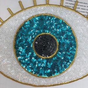 Eye Sequined Iron on Applique Patch,paillette Patch,sequins Eye Patch ...