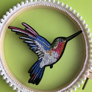 A Pair of Bird Embroidery Patches Kingfisher Patches Iron - Etsy