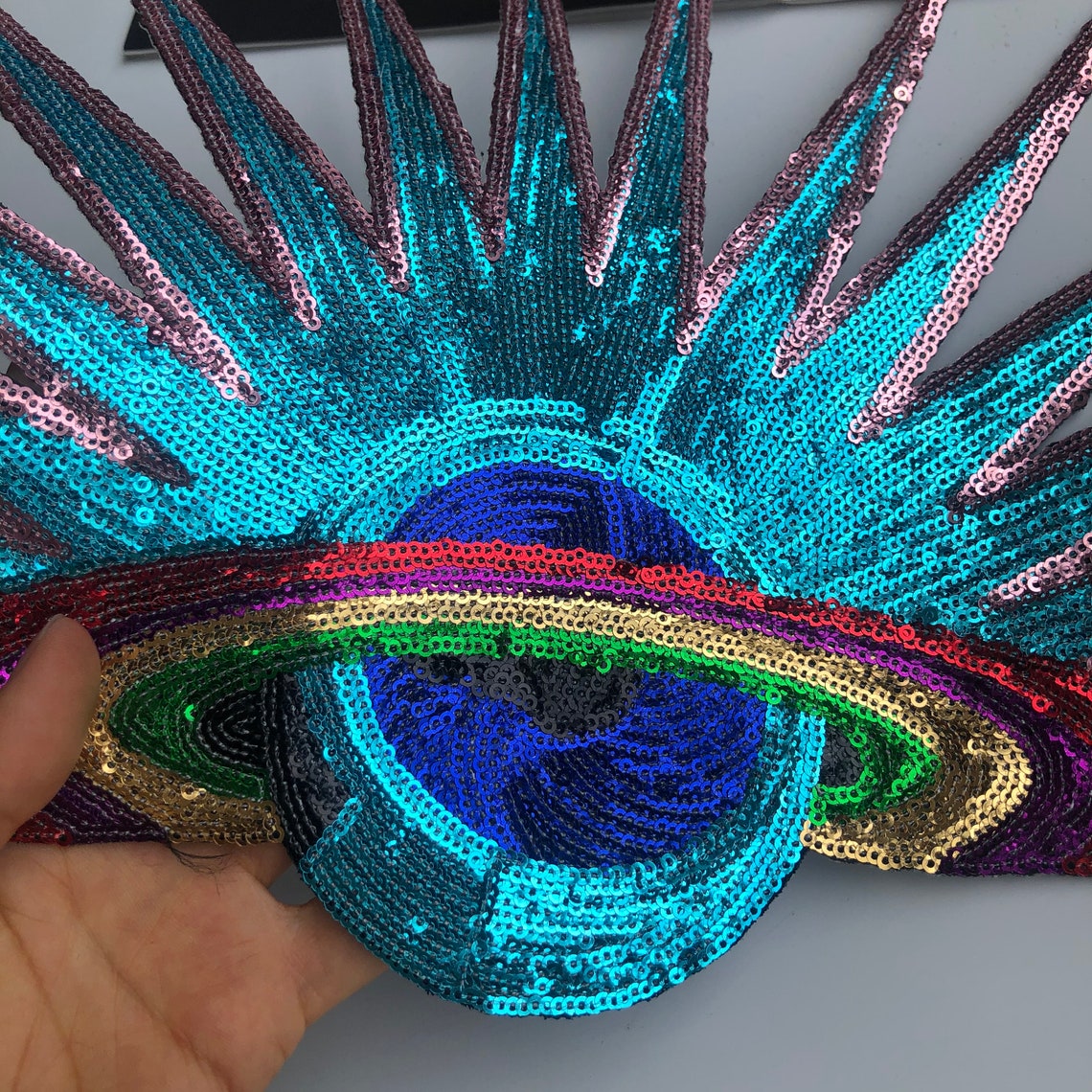 Large Sparkling Sequin Planet Ship Patch Sequin Patch - Etsy