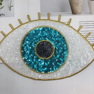 Eye Sequined Iron on Applique Patch,paillette Patch,sequins Eye Patch ...