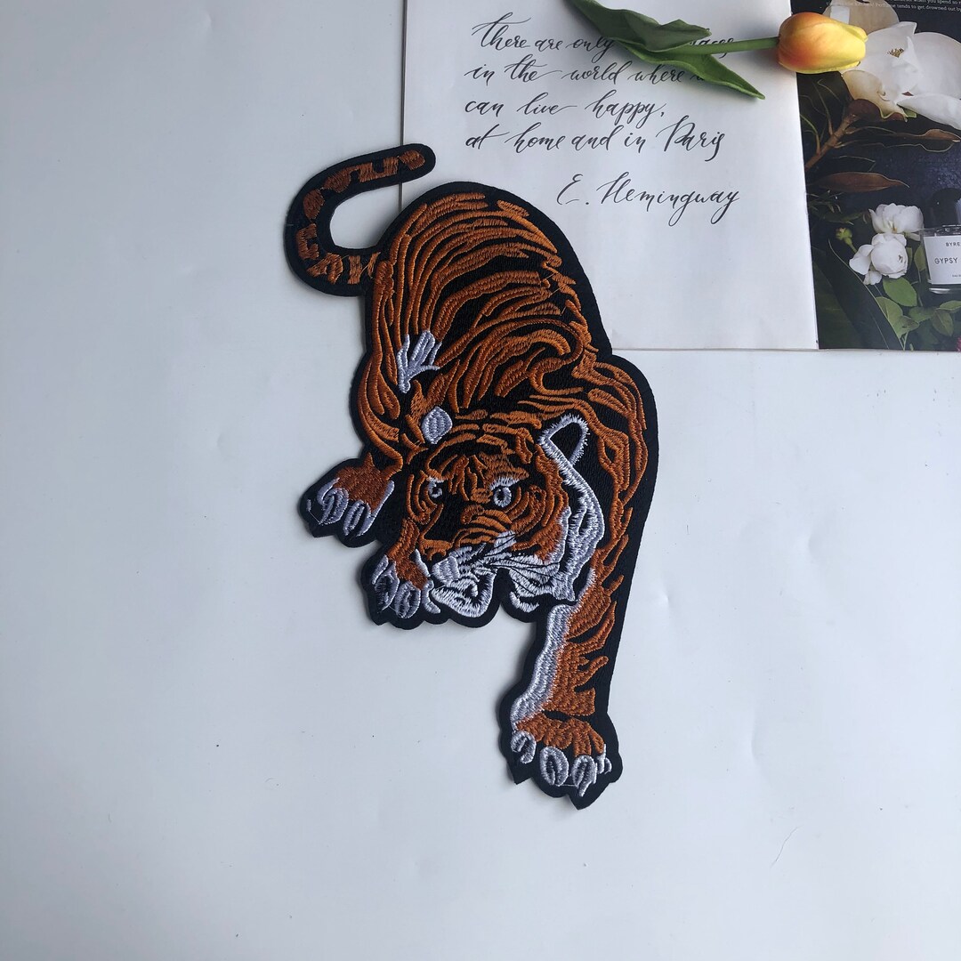 Tiger Patch Iron on Embroidered Patch Forest Tiger - Etsy
