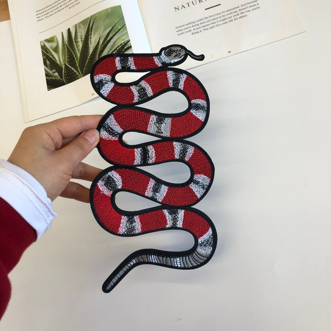 Snake Patch, Embroidered Snake Patch, Embroidered Snake Patch, Fabric ...