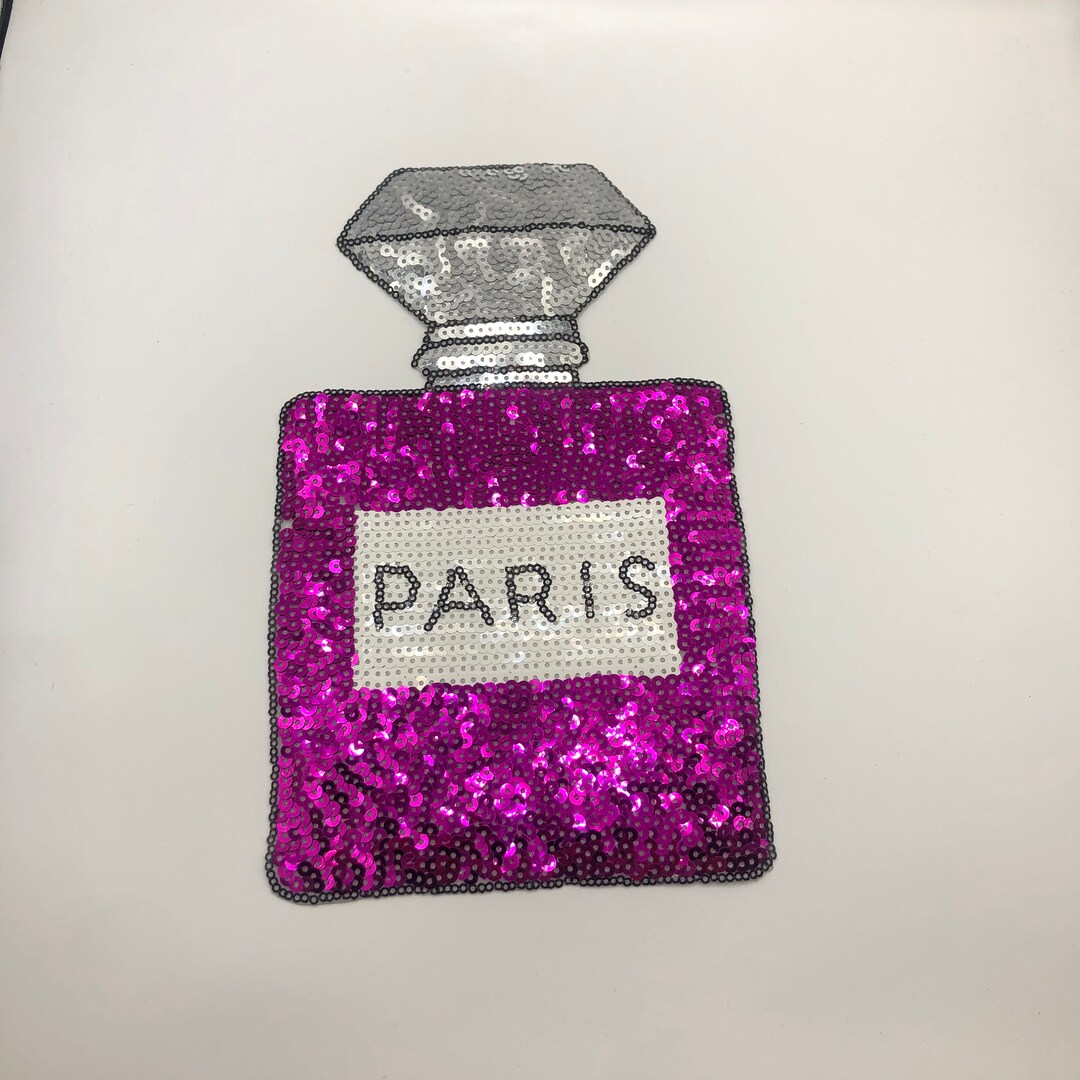 Red Perfume Sequin Decals Patch, Sequin Patch, Sequin Perfume Patch ...